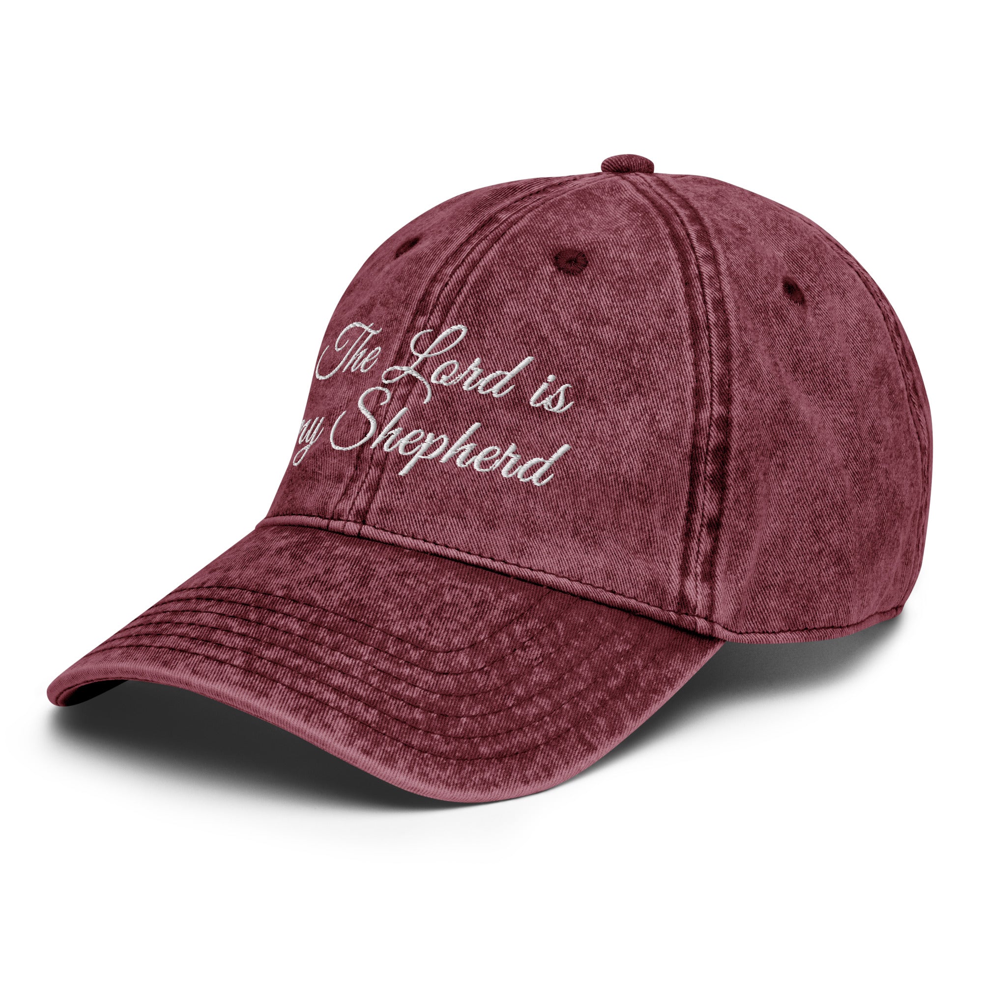 "The Lord is my Shepherd" cap embroidered | Vintage cotton corduroy ...